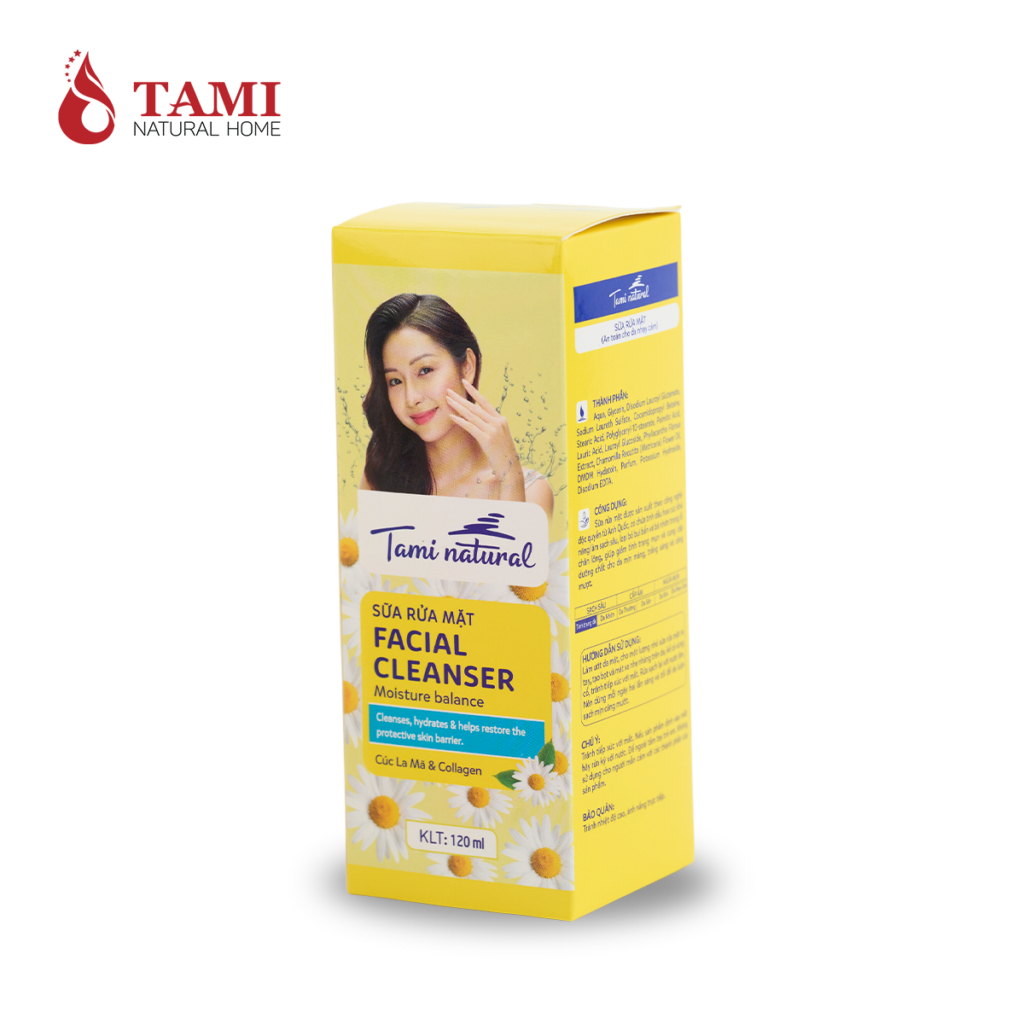 Sữa Rửa Mặt Làm Sạch Da Tami Chiết Xuất Cúc La Mã & Collagen - Tami Natural